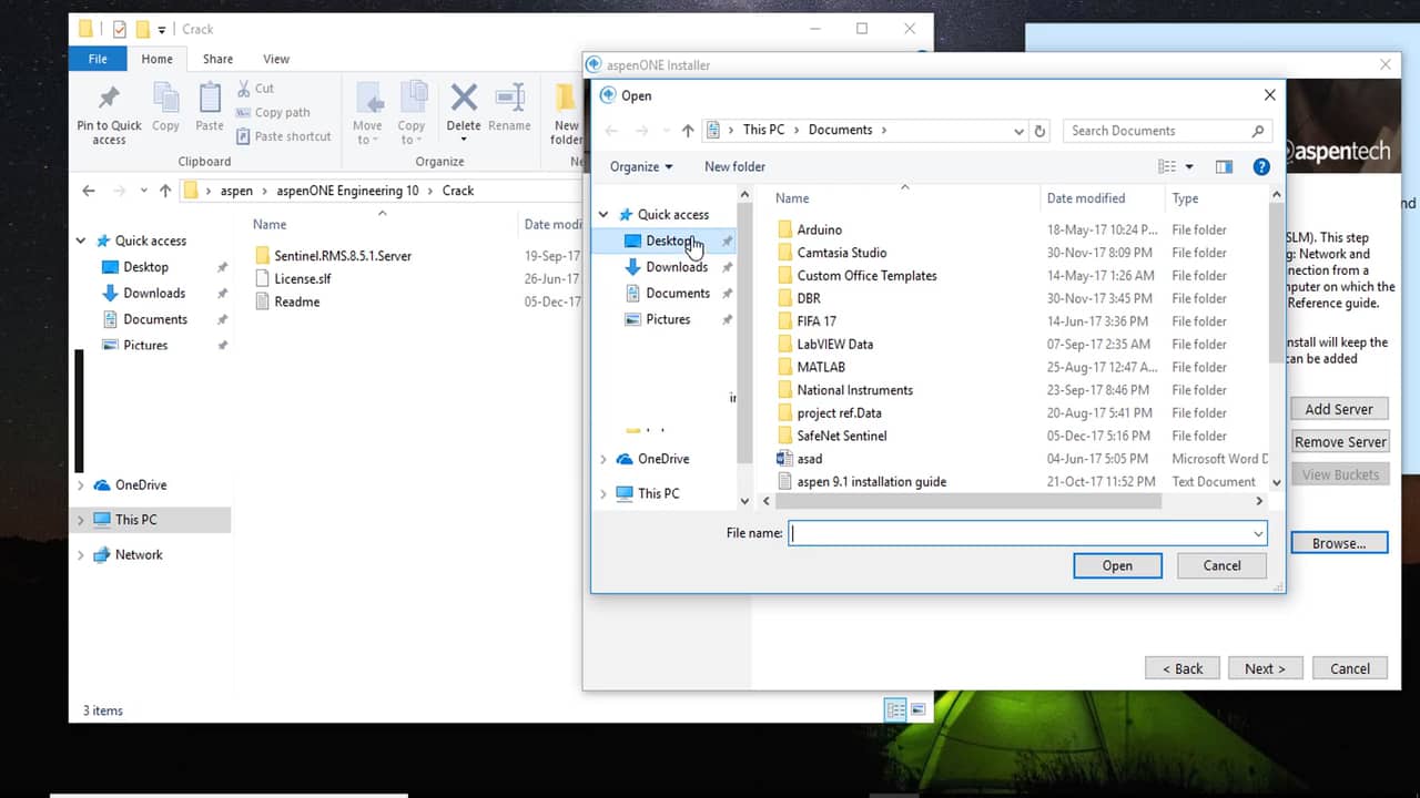 ASPEN Installation V10 on Vimeo