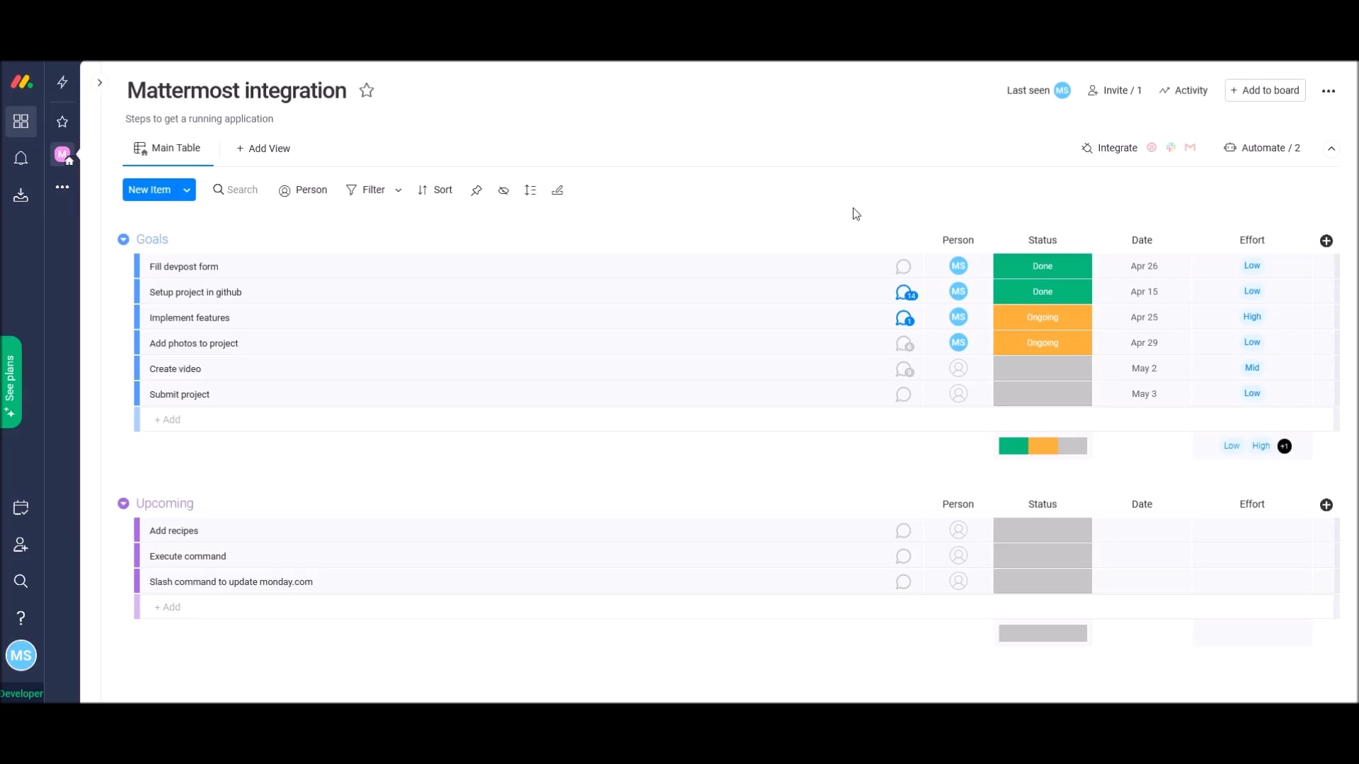Mattermost integration for monday.com on Vimeo