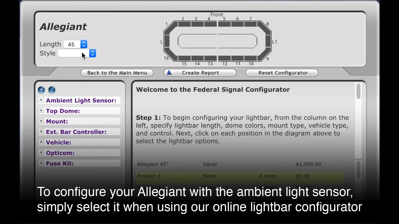 Allegiant Light Bar Cruise and Low Power Feature