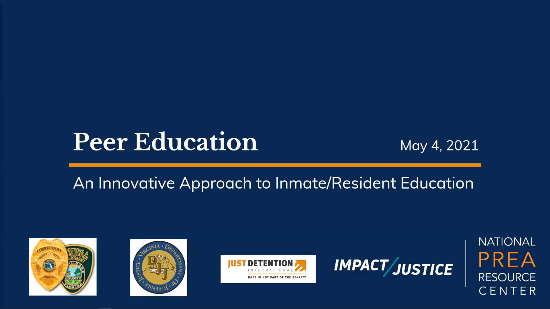 PREA Peer Education - Innovative Approach to Inmate and Resident ...