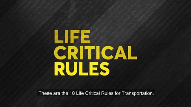 10 Life Critical Rules - CN Transportation (U.S.) on Vimeo