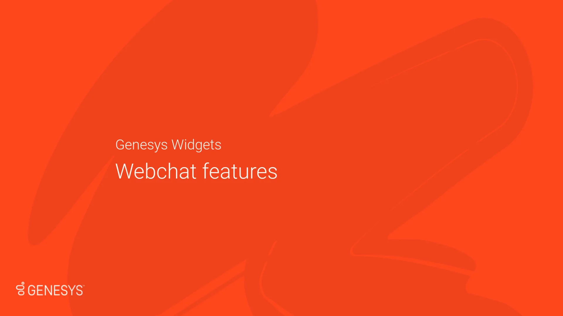 Genesys Widgets: Webchat features