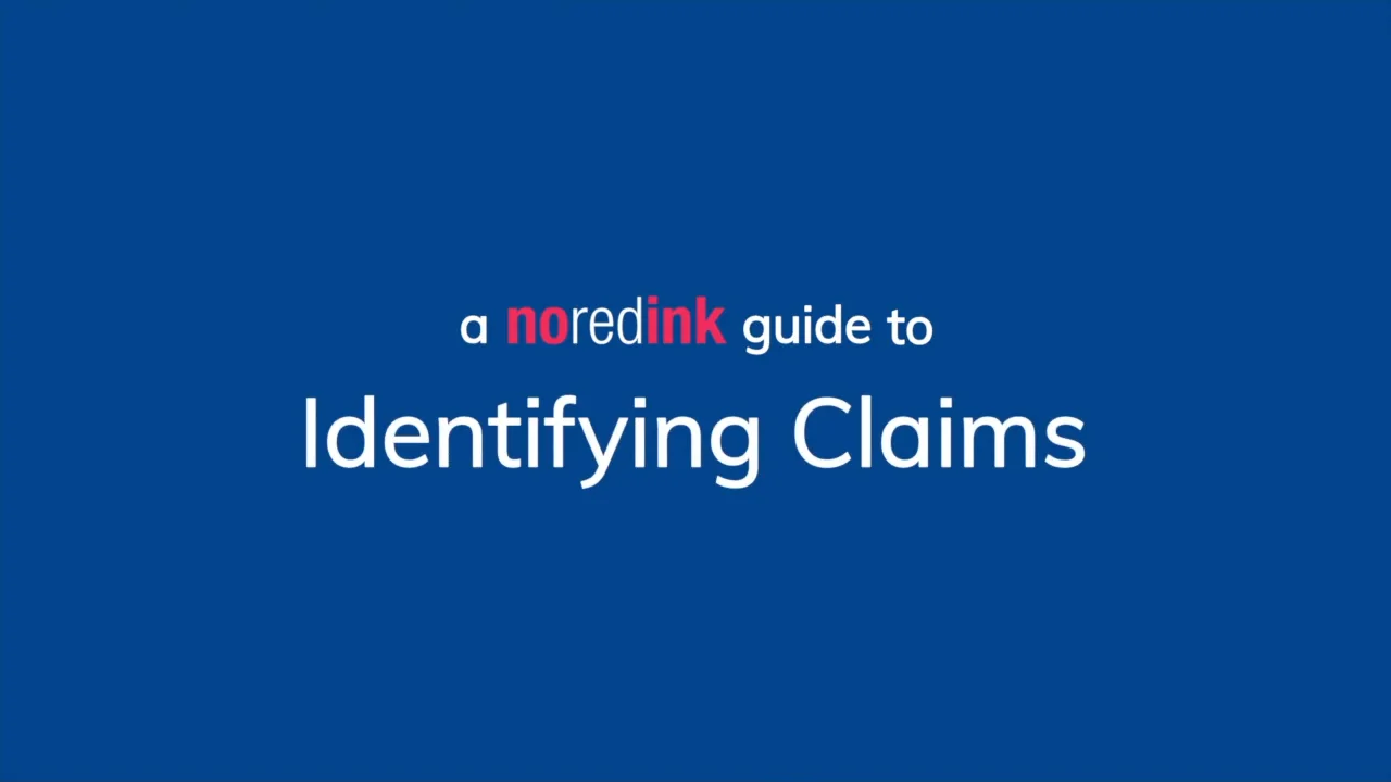 NoRedInk: Identifying Claims