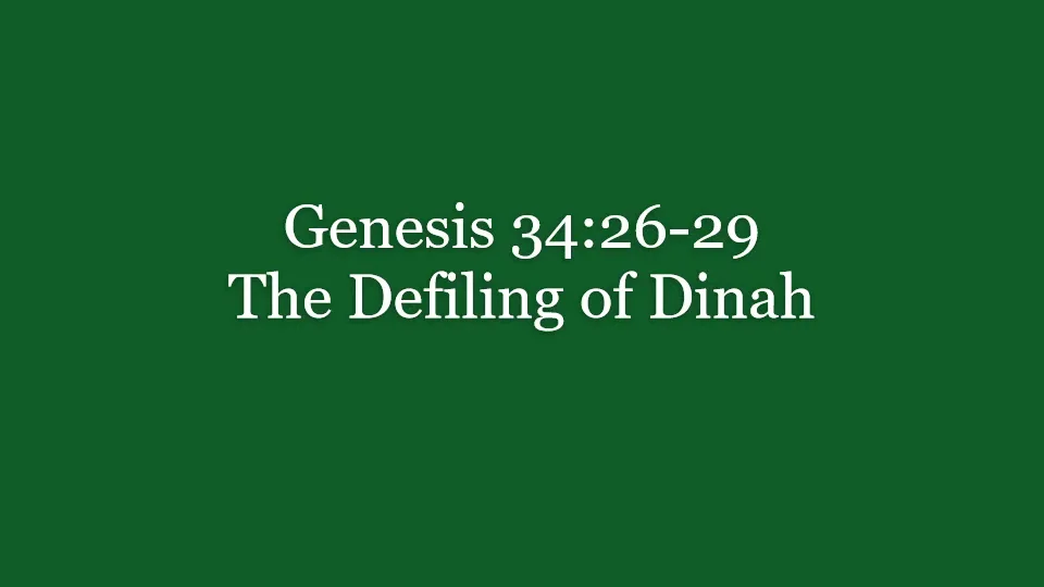 289 Genesis 34.26-29 The Defiling of Dinah on Vimeo