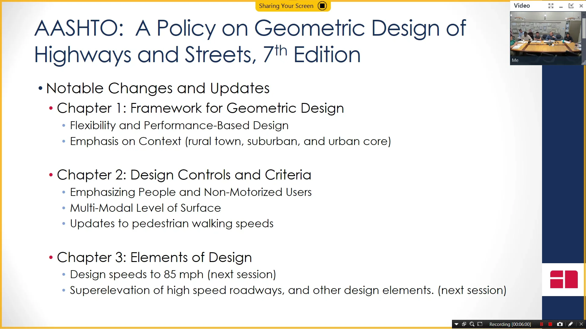 AASHTO I - A Policy on Geometric Design of Highways and Streets on Vimeo