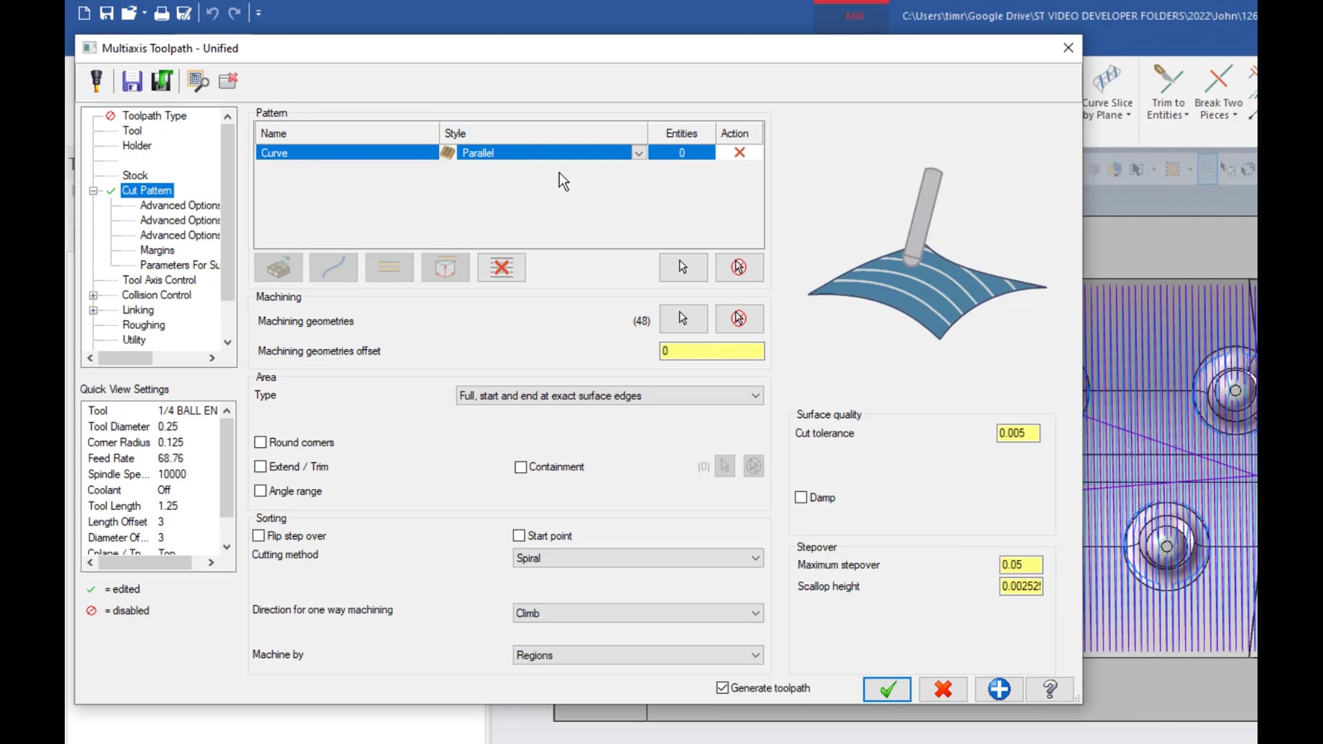 Mastercam 2023 Library - Unified Cut Pattern - Curve Mastercam 2023 Library - Unified Cut Pattern - Curve