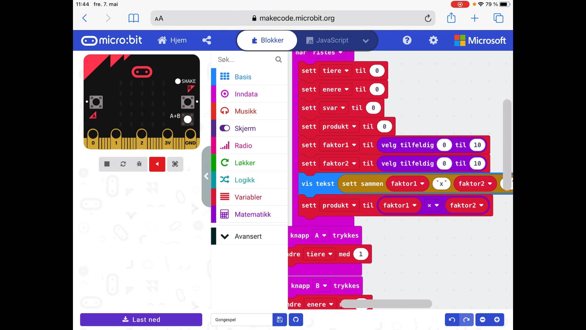 Forklaring av kode i microbit on Vimeo