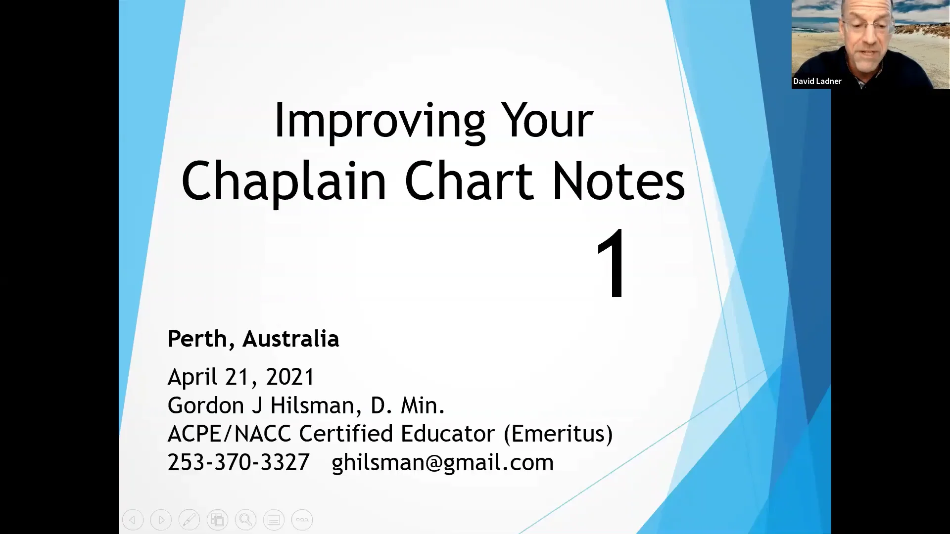 Watch 21.02 Improving Your Chaplain Chart Note Narratives. Gordon ...