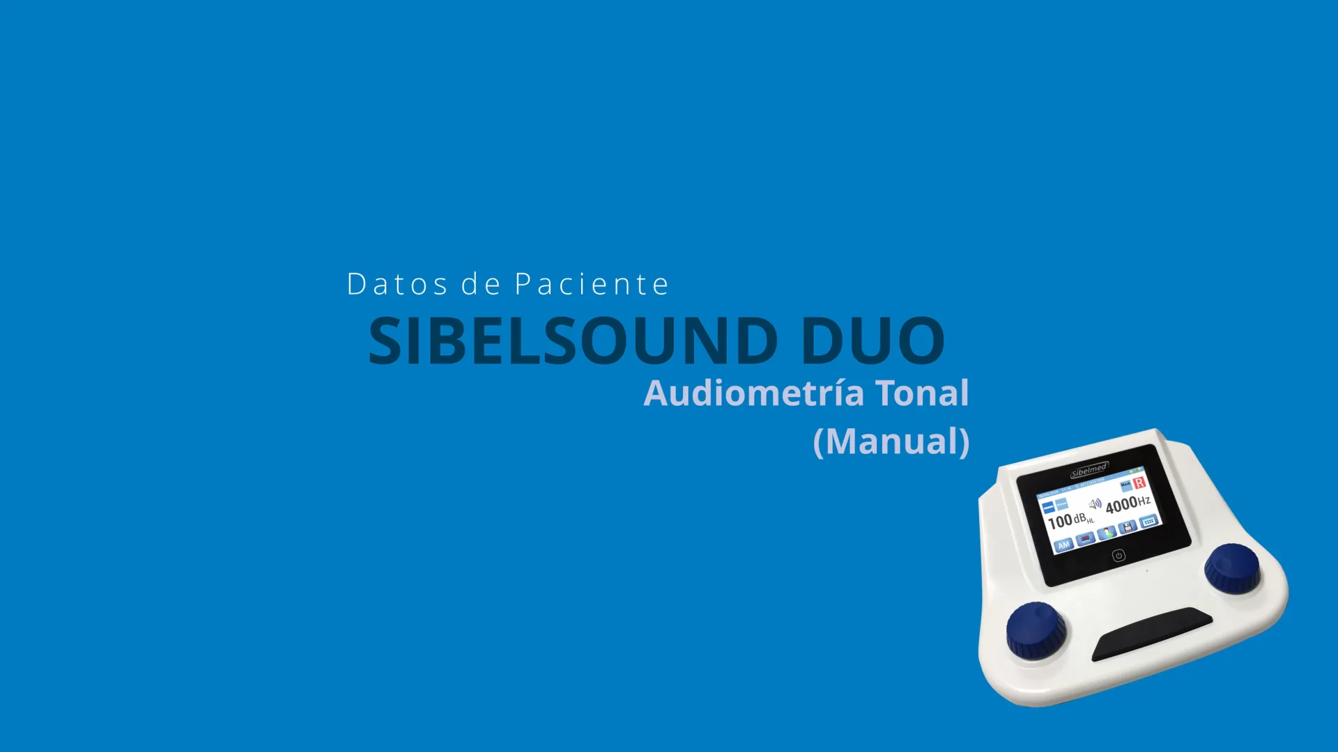 Audiómetro Sibelmed SIBELSOUND DUO - Audiometría tonal manual on Vimeo