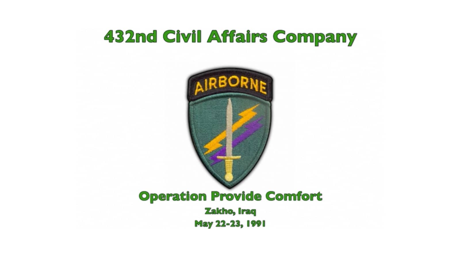 432nd Civil Affairs, Operation Provide Comfort (long) on Vimeo