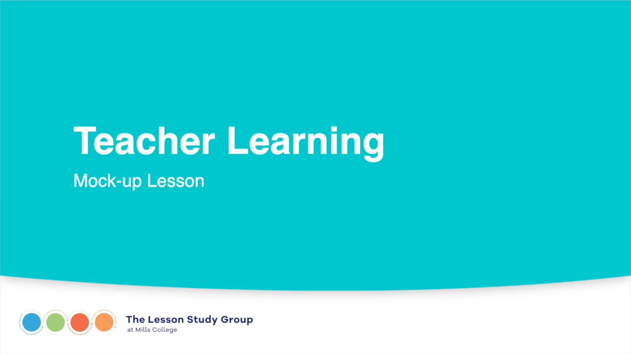 Teacher Learning - Mock up lesson on Vimeo