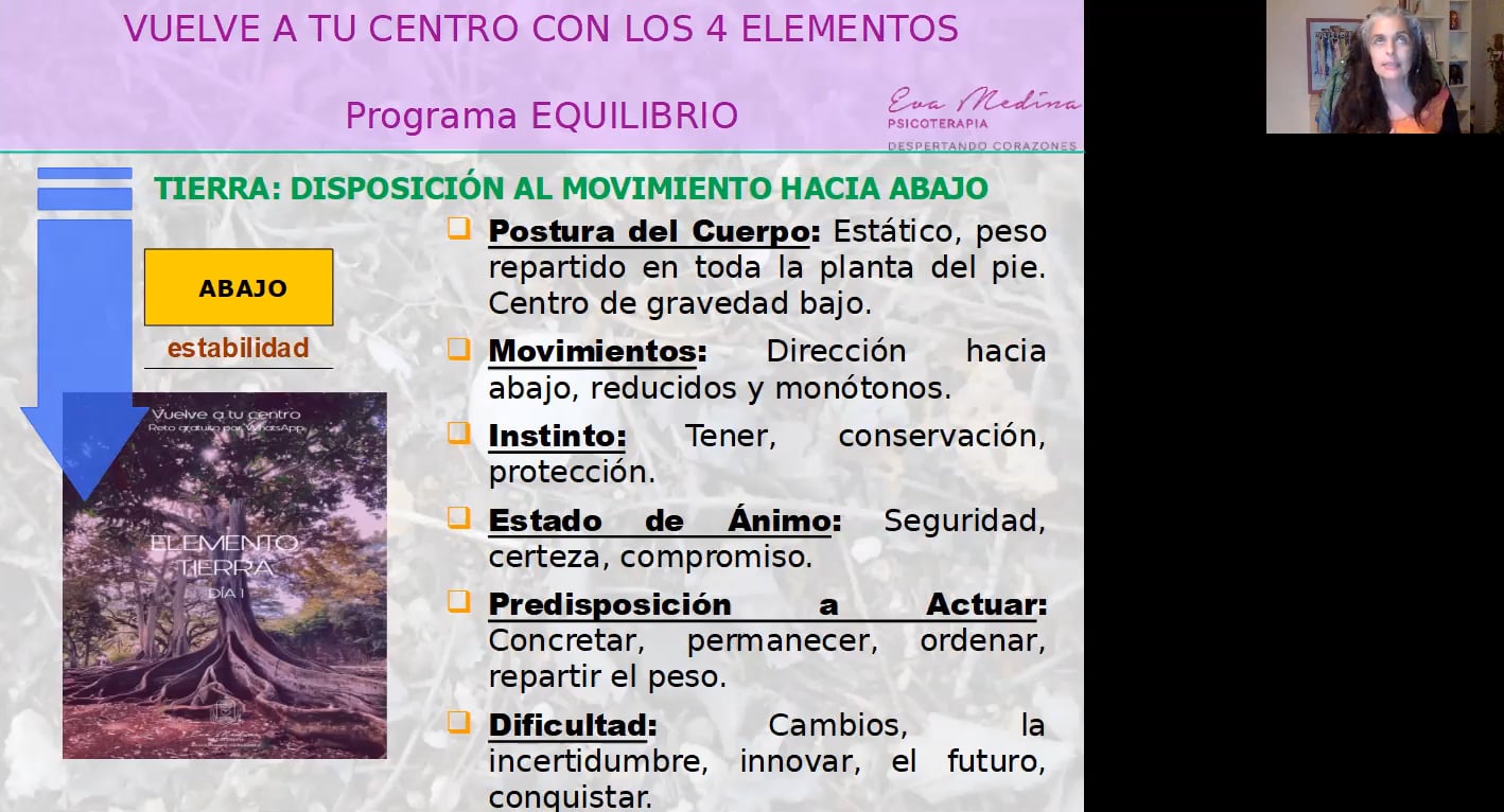 Seminario Sentirte bien con los 4 elementos Programa Equilibrio on Vimeo