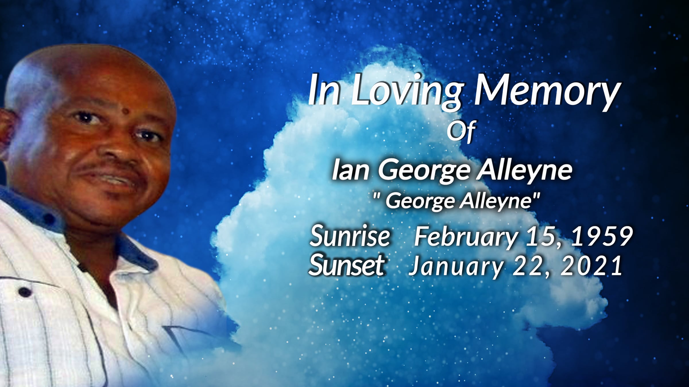 Celebrating The Life of Ian George Alleyne on Vimeo