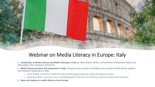 Webinar on Media Literacy in Europe: Italy - Media and Learning Association