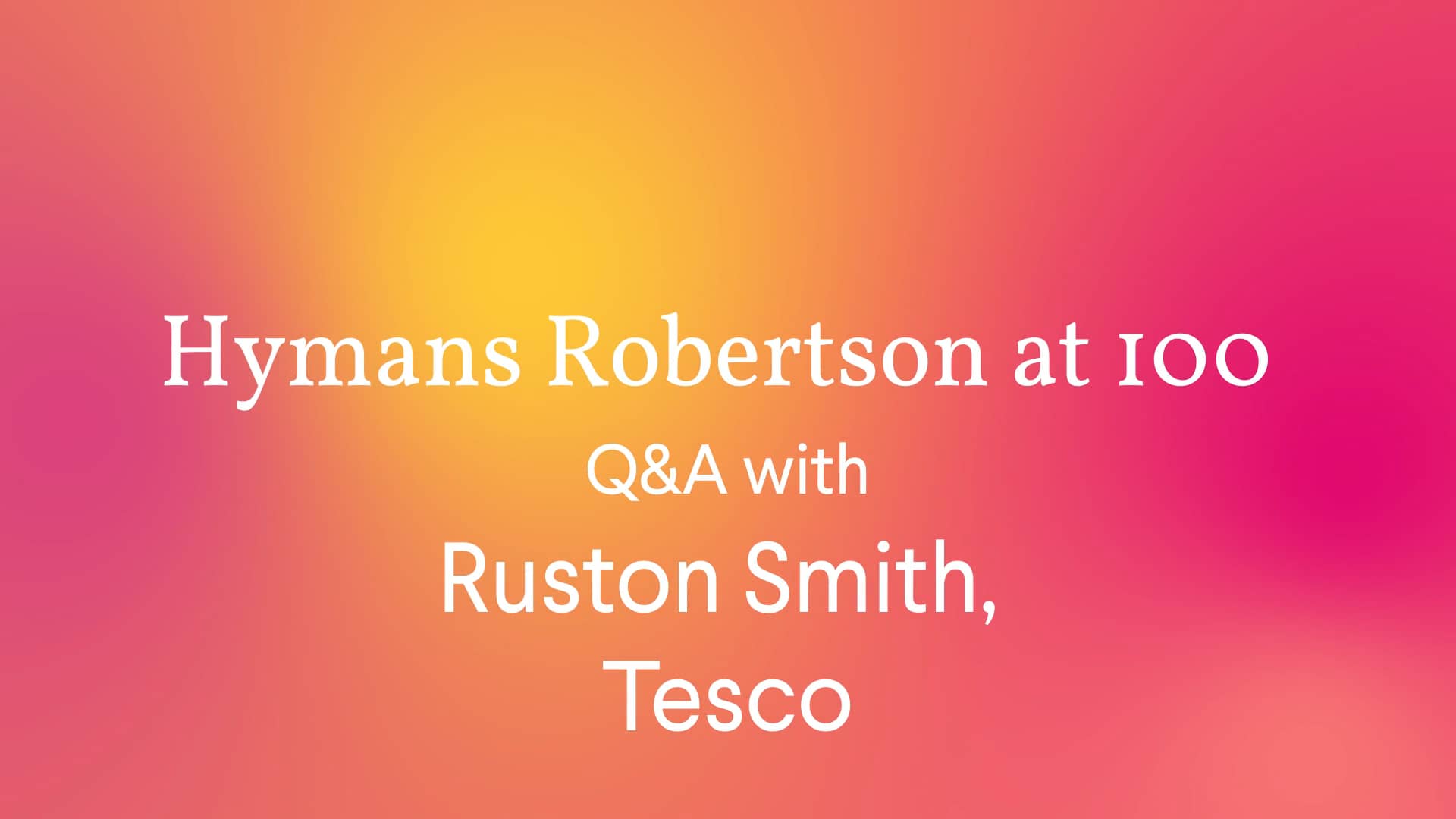 Ruston Smith (Non Executive Chairman) Interview on Vimeo