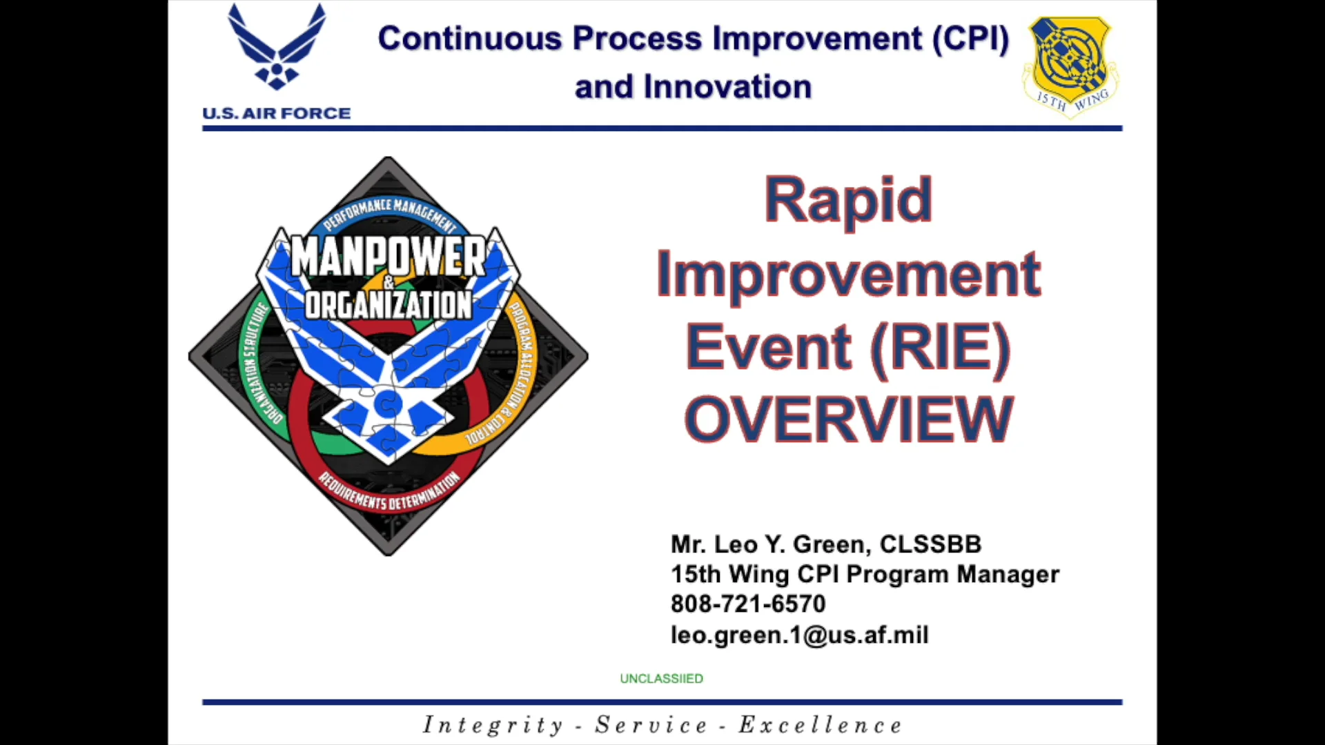 Continuous Process Improvement (CPI) Rapid Improvement Event (RIE ...