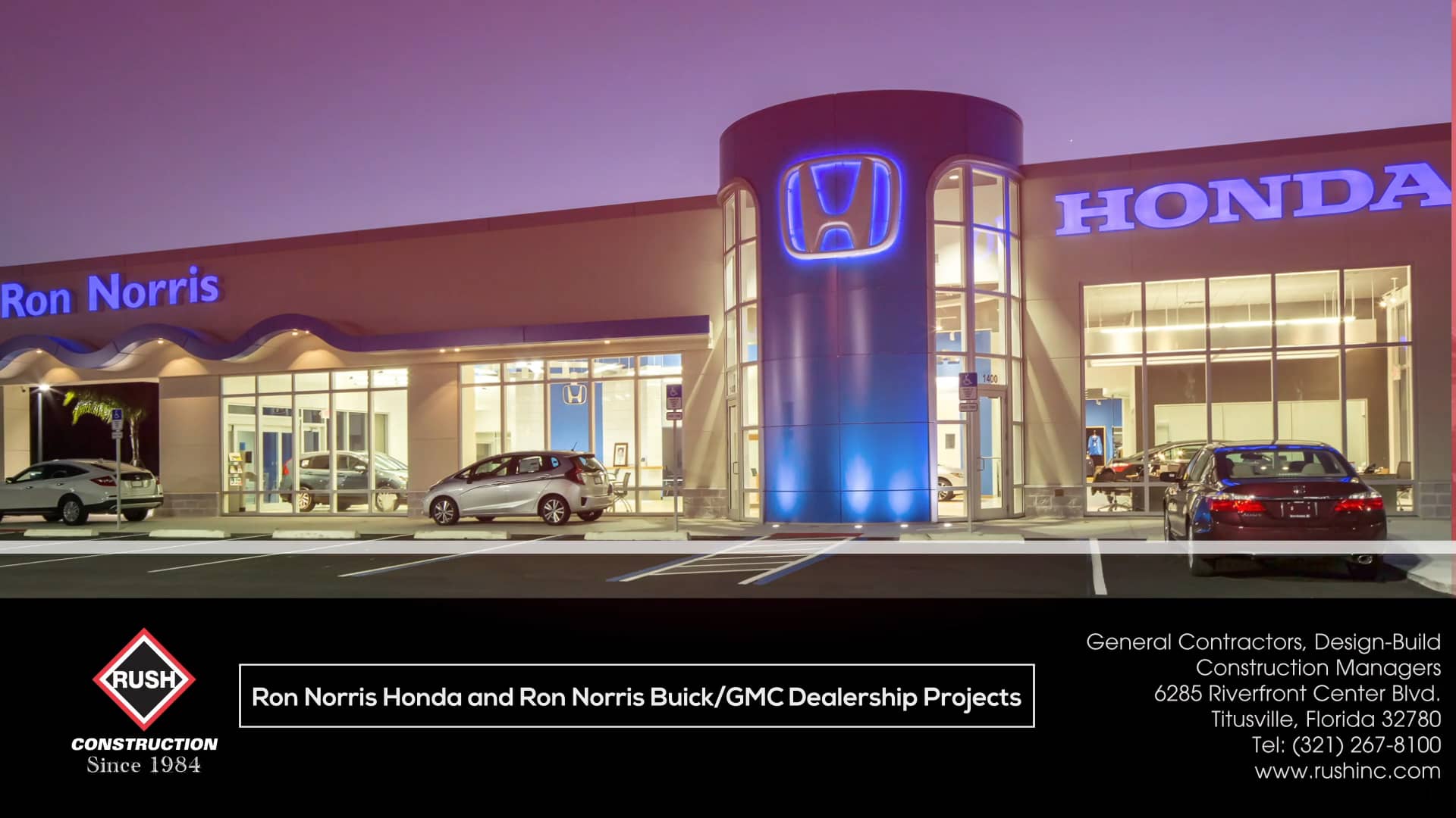 RUSH Construction Project Highlights: Ron Norris Honda and Ron Norris ...