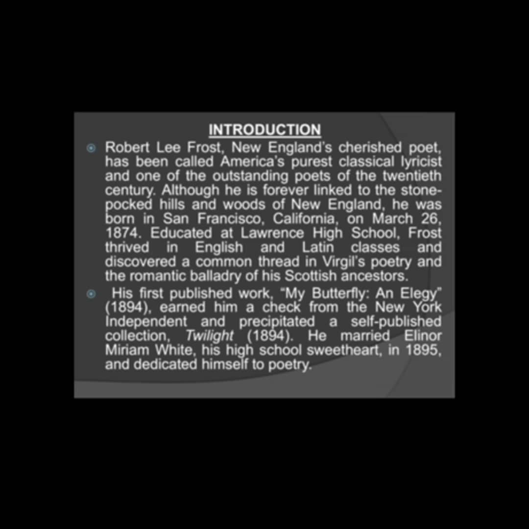 Spring Pools by Robert Frost on Vimeo