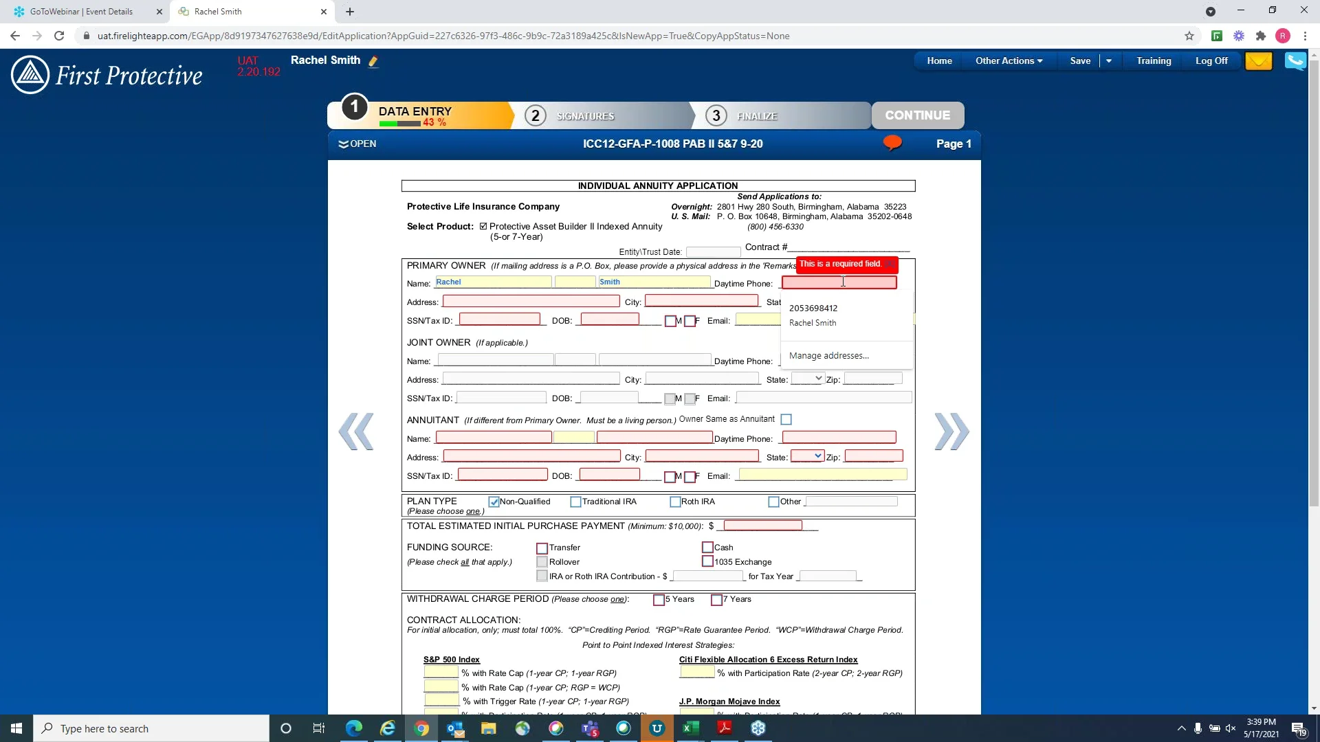 Concourse Financial Group - Firelight annuity application site on Vimeo