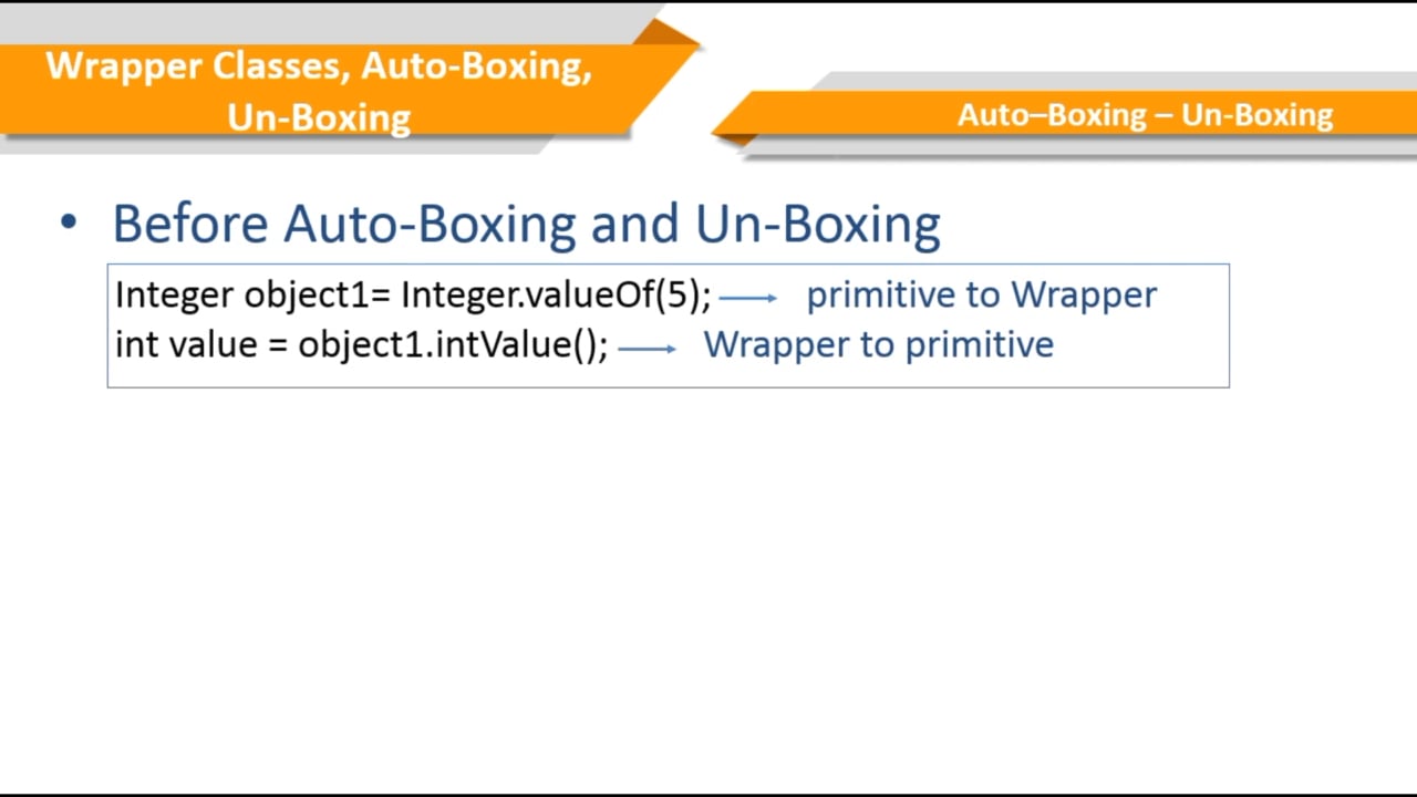 61 Autoboxing - UnBoxing on Vimeo
