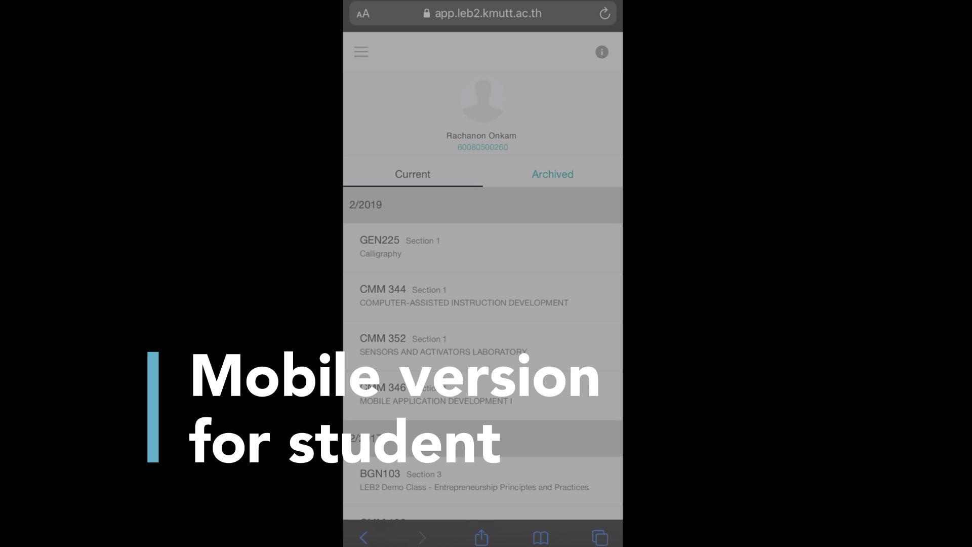 LEB2 (Student) - Mobile version for students