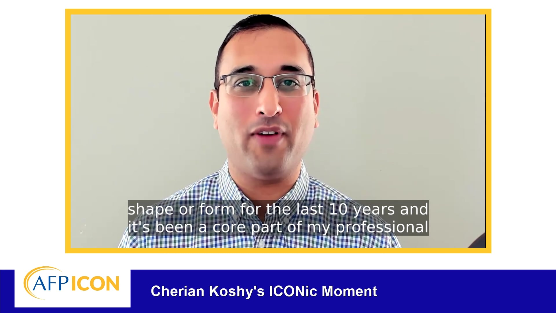 Cherian Koshy's ICONic Moment (AFP ICON) on Vimeo