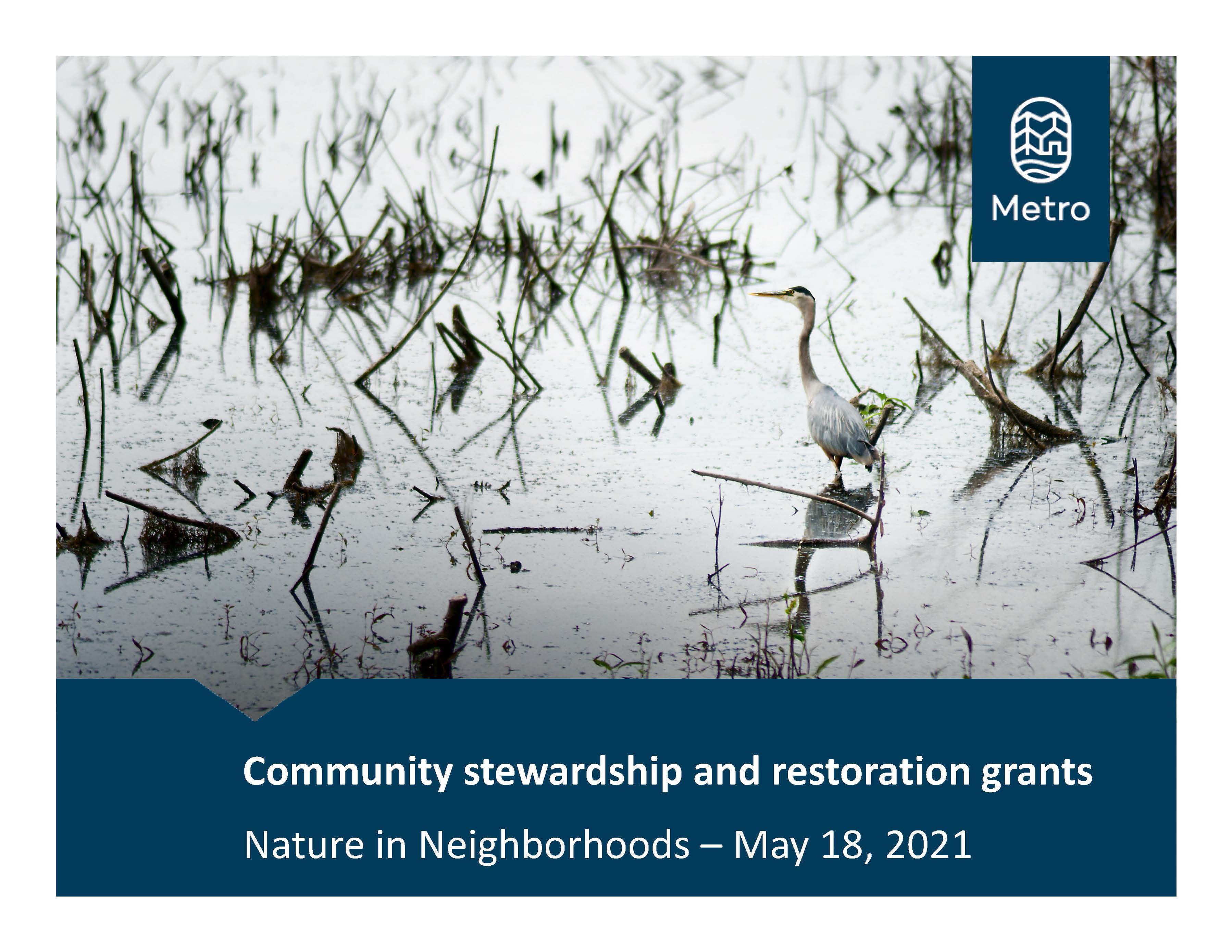 Community stewardship and restoration grant workshop on Vimeo