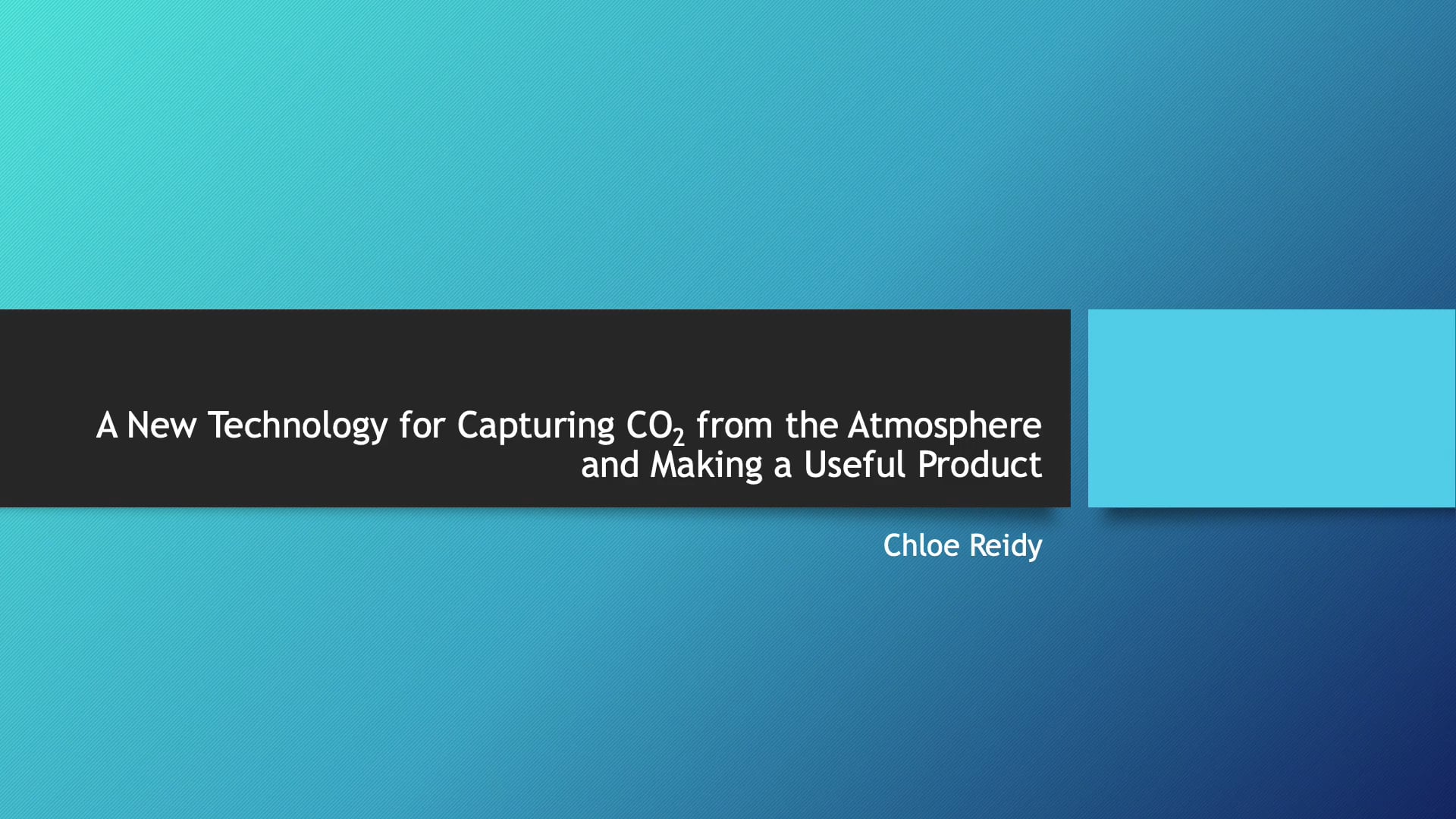 Chloe Reidy Presentation - Grade 11 on Vimeo