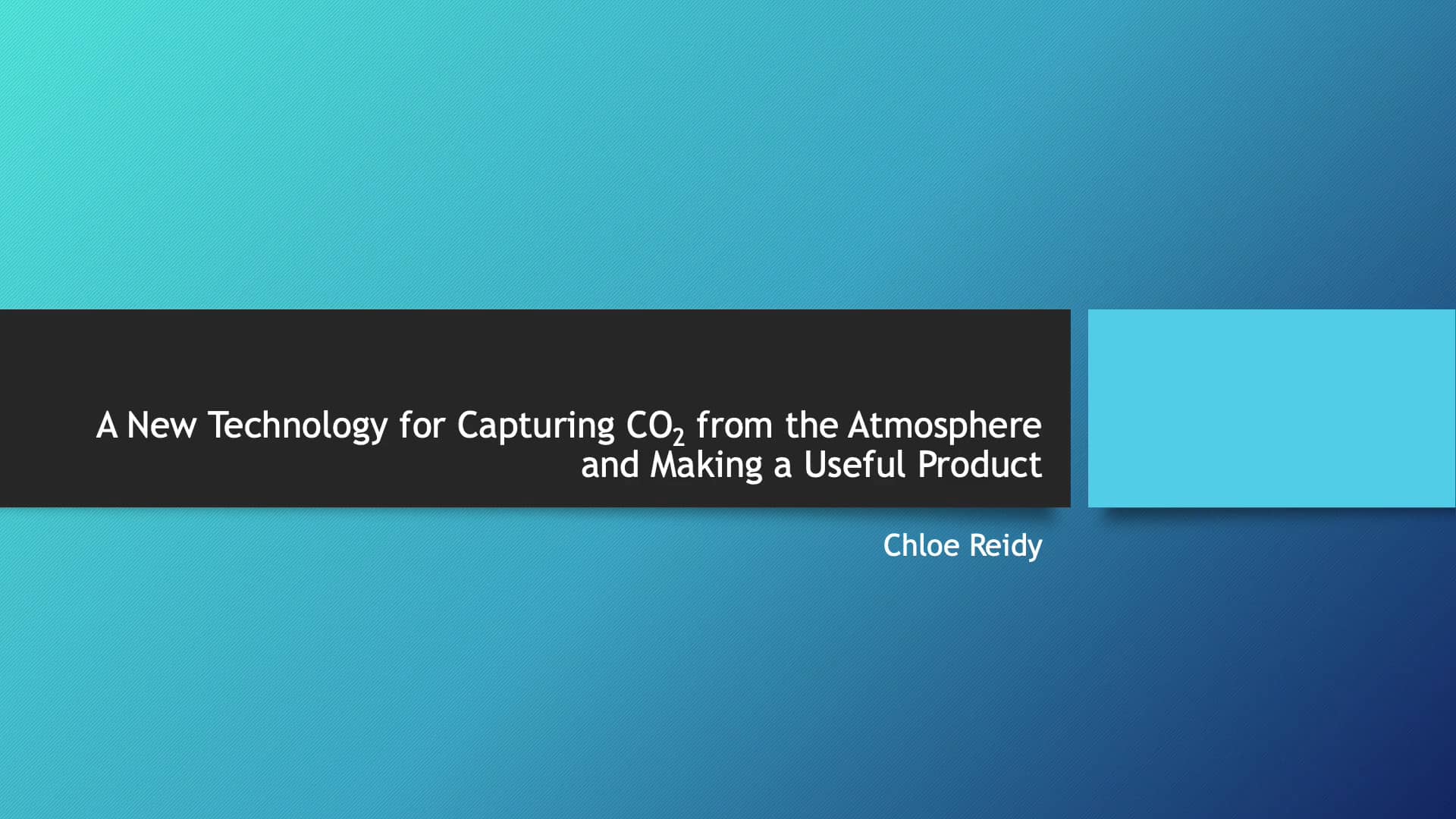 Chloe Reidy Presentation - Grade 11 on Vimeo
