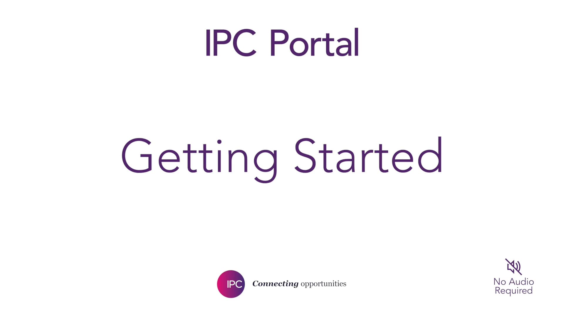 IPC Portal - Getting Started on Vimeo
