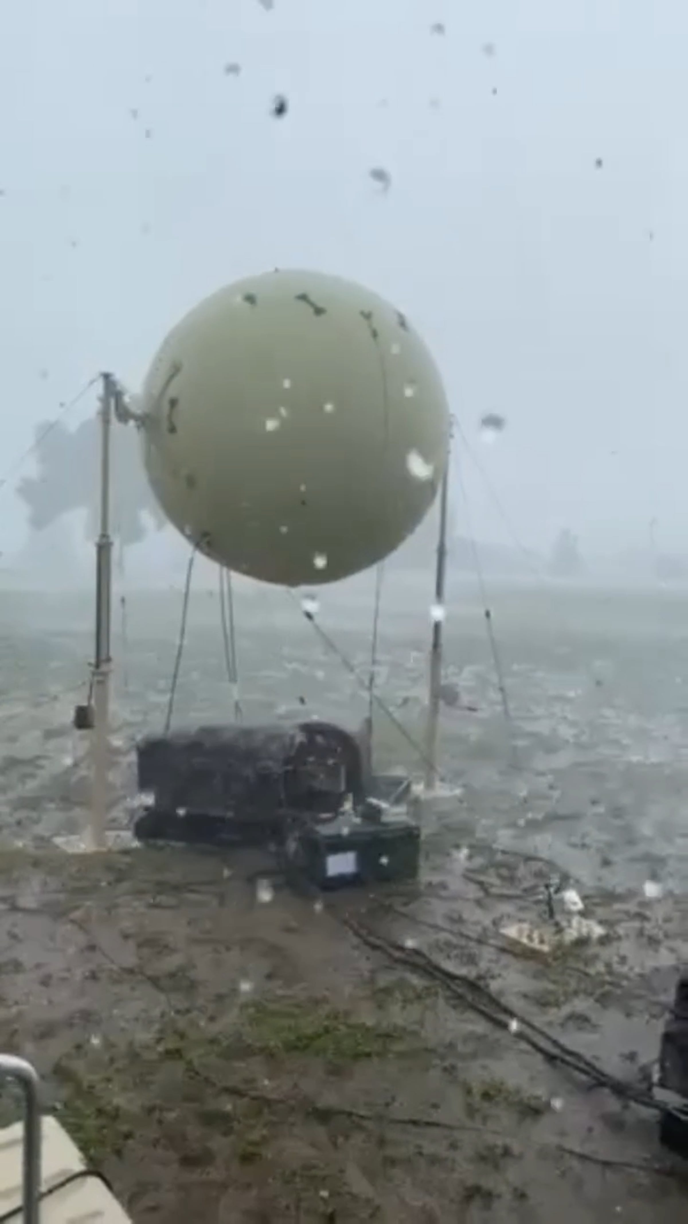 GATR Troposcatter Terminal in Storm