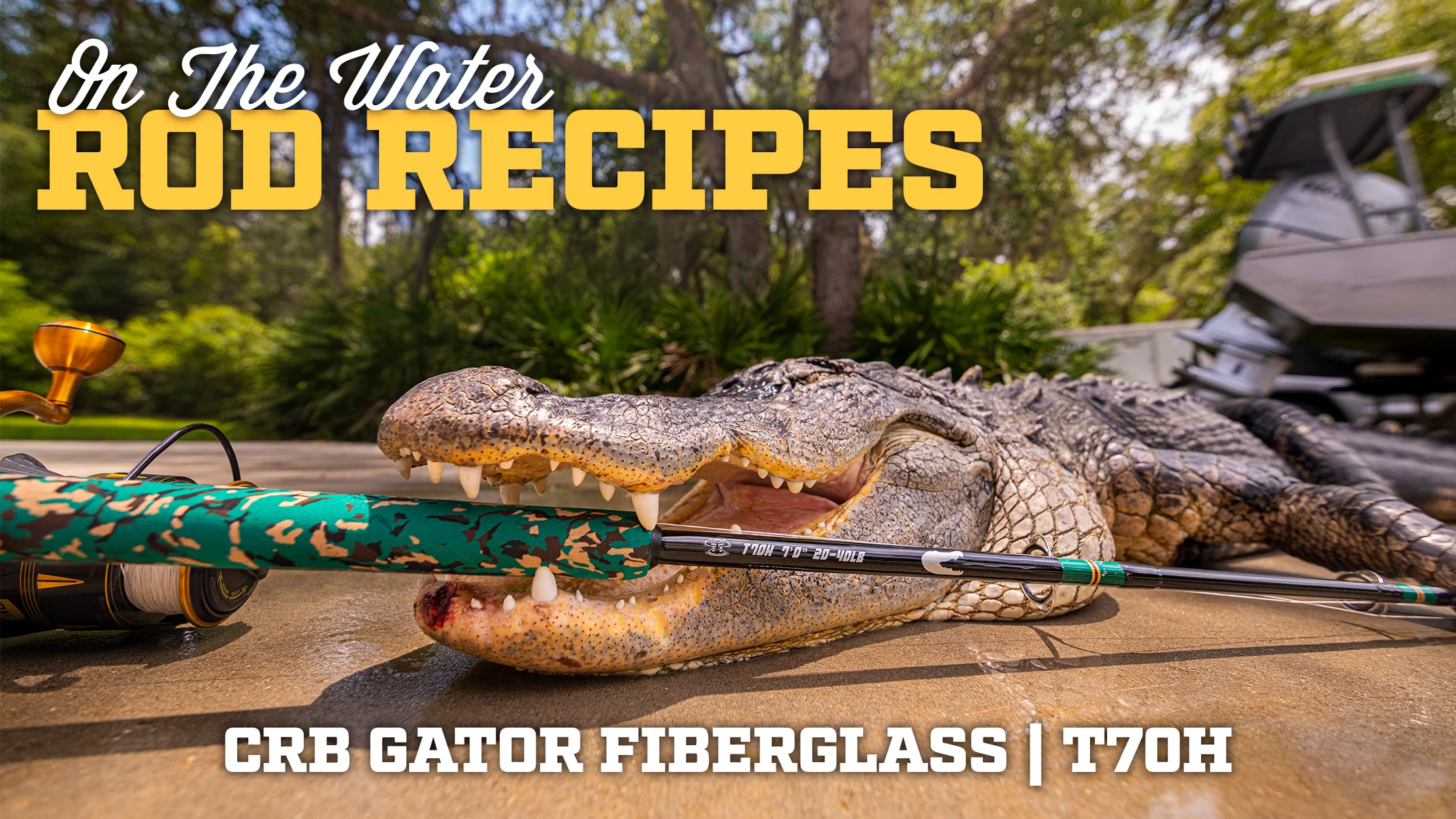 Custom Rods Catch Giant Alligator Rod Recipe CRB Gator Glass T70H Gator ...