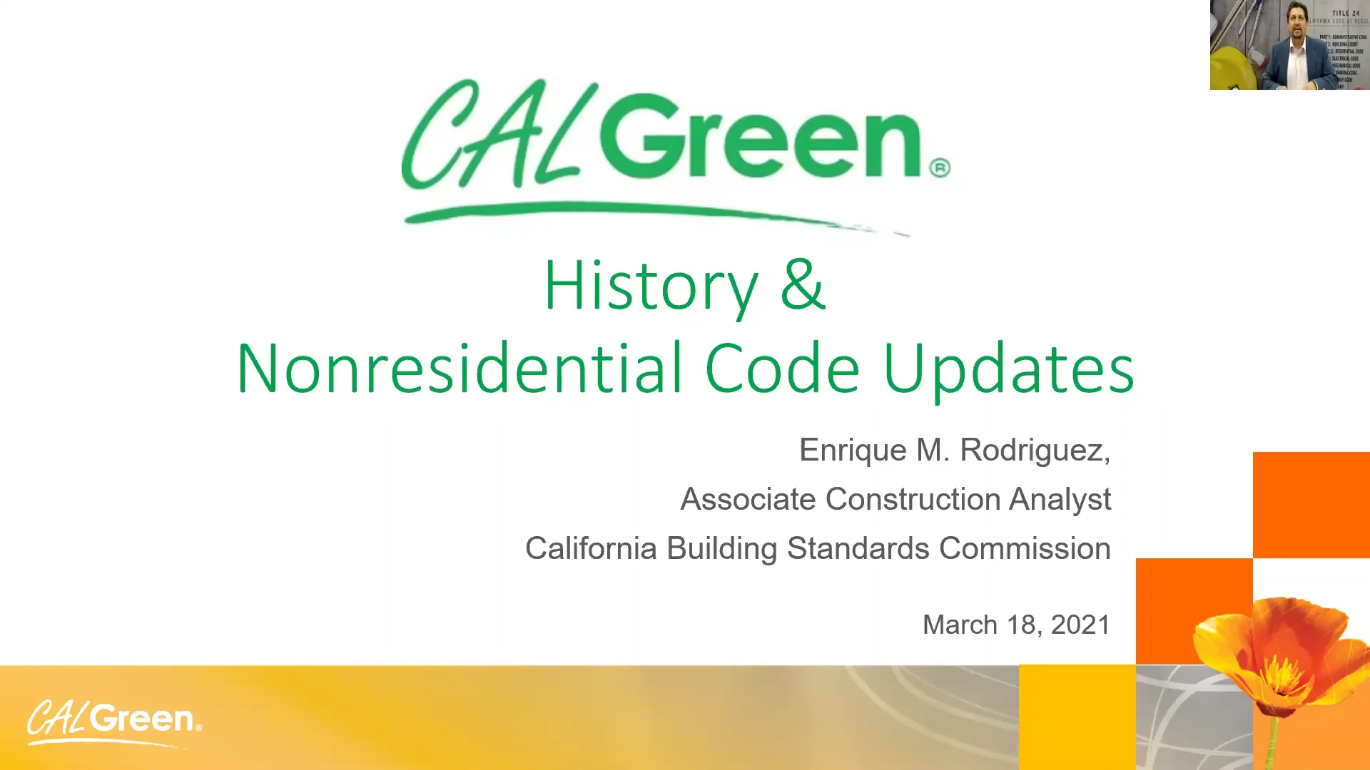 Non-residential CalGreen Code Updates Webinar on Vimeo