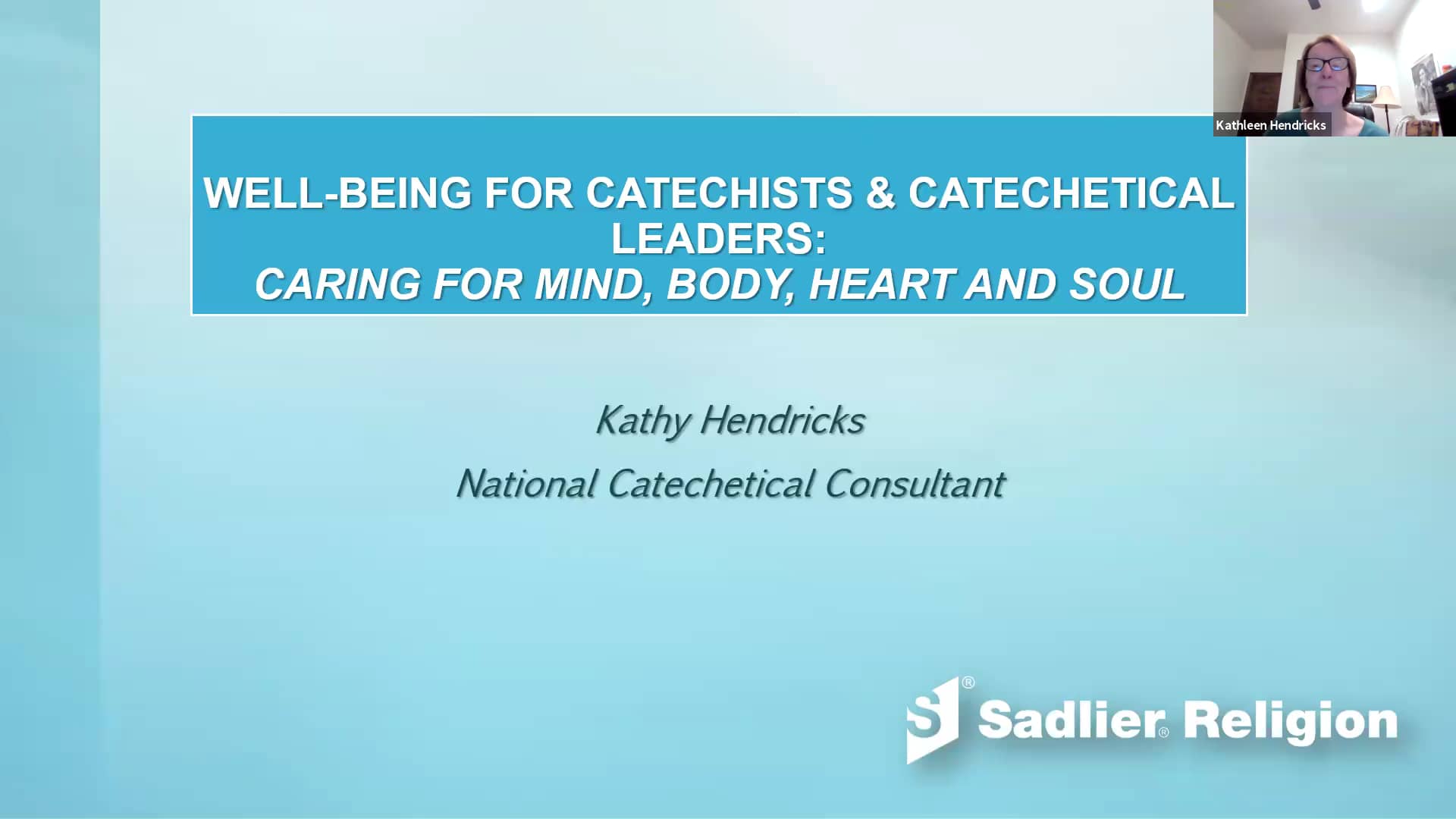 Well-Being For Catechists - Kathy Hendricks - Partnered in Mission on Vimeo