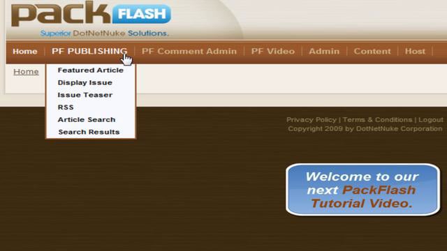 Dotnetnuke (DNN) Module: PackFlash Publishing License Tutorial on Vimeo