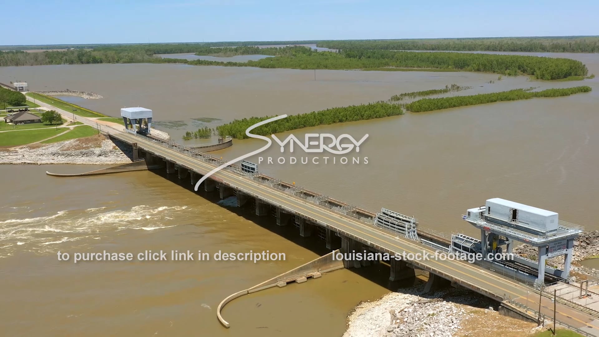 2735 old river control structure video stock footage