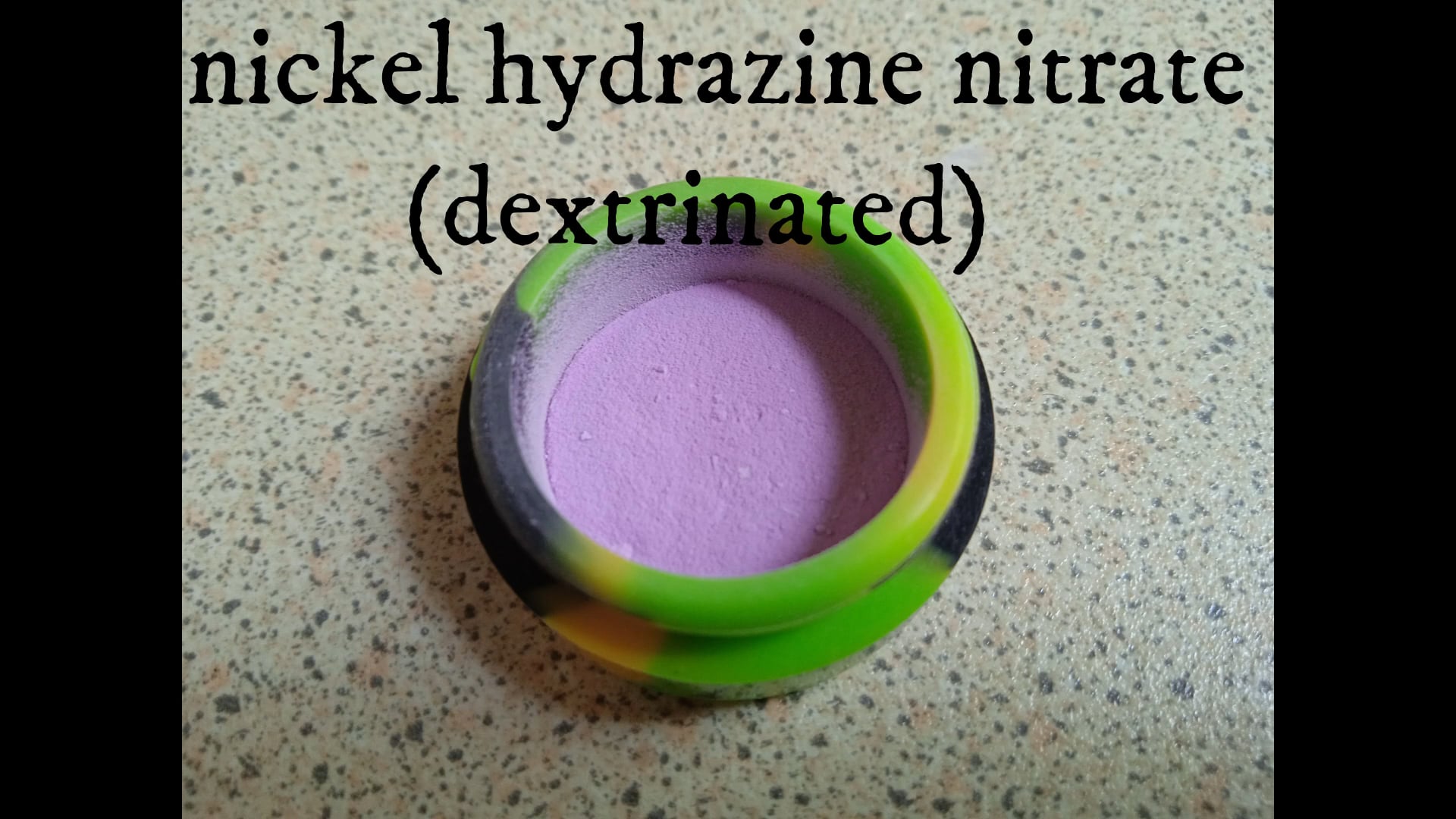 Nickel Hydrazine Nitrate (Dextrinated) - impact/friction/flame test on ...