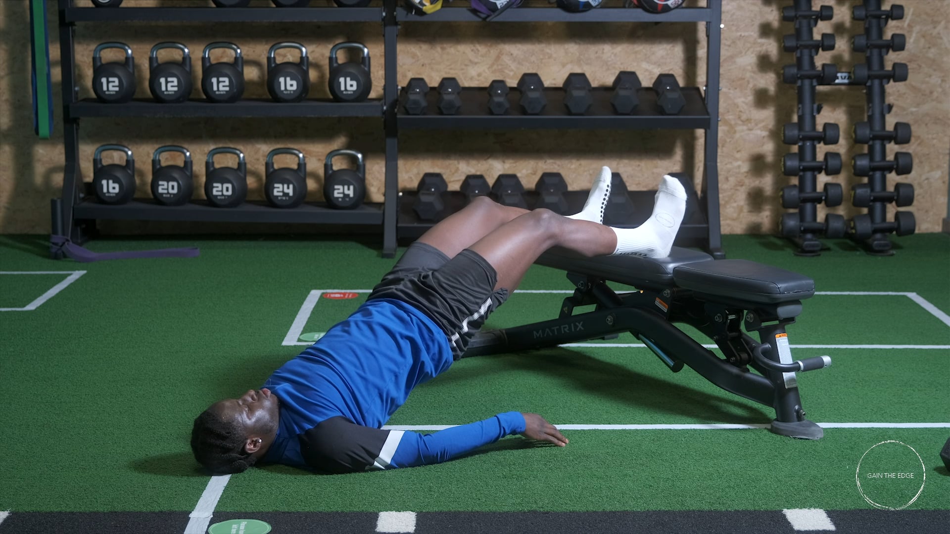 Double leg Hamstring Bridges on Vimeo