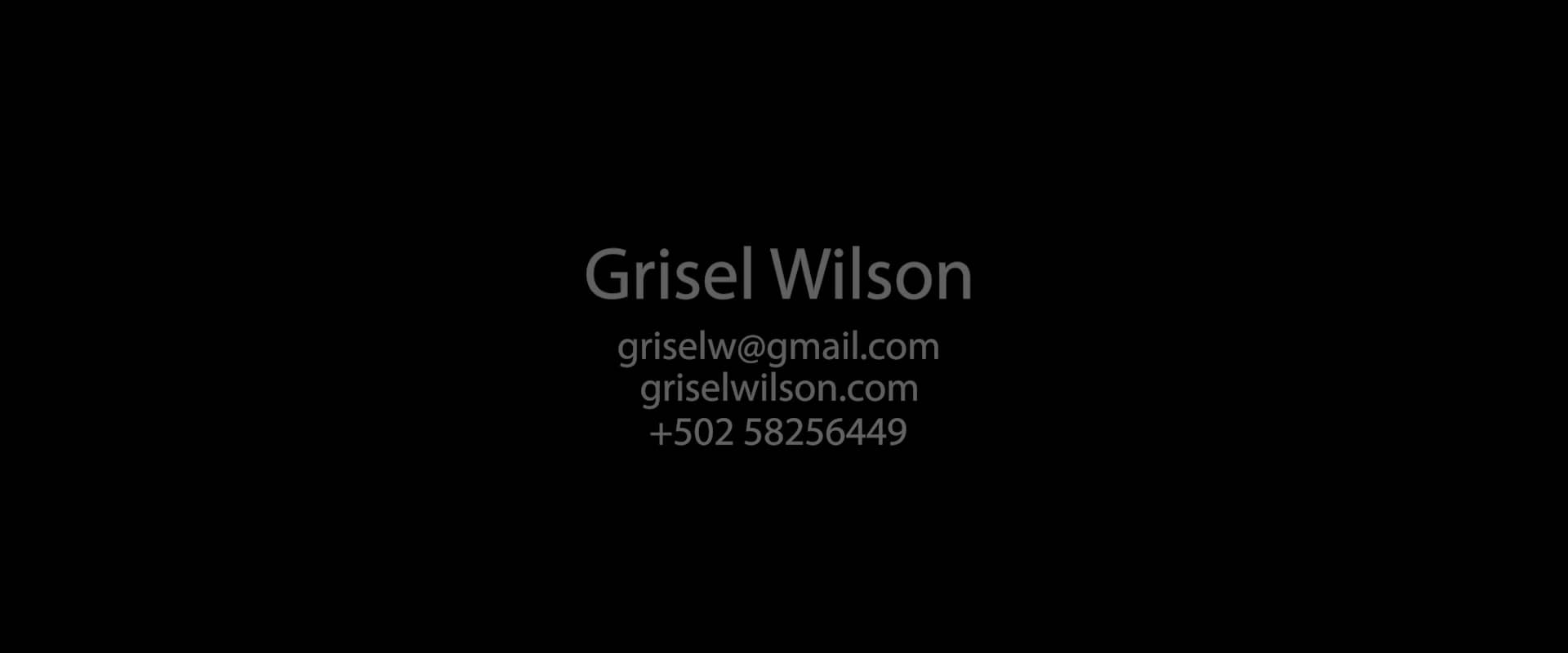 REEL 2021 GRISEL WILSON on Vimeo