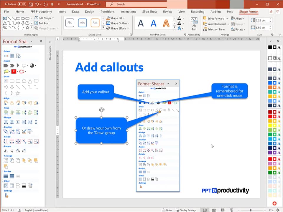 Add callouts / speech bubbles to PowerPoint slides on Vimeo