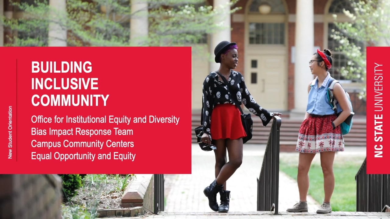 Building Inclusive Community - NC State Orientation on Vimeo