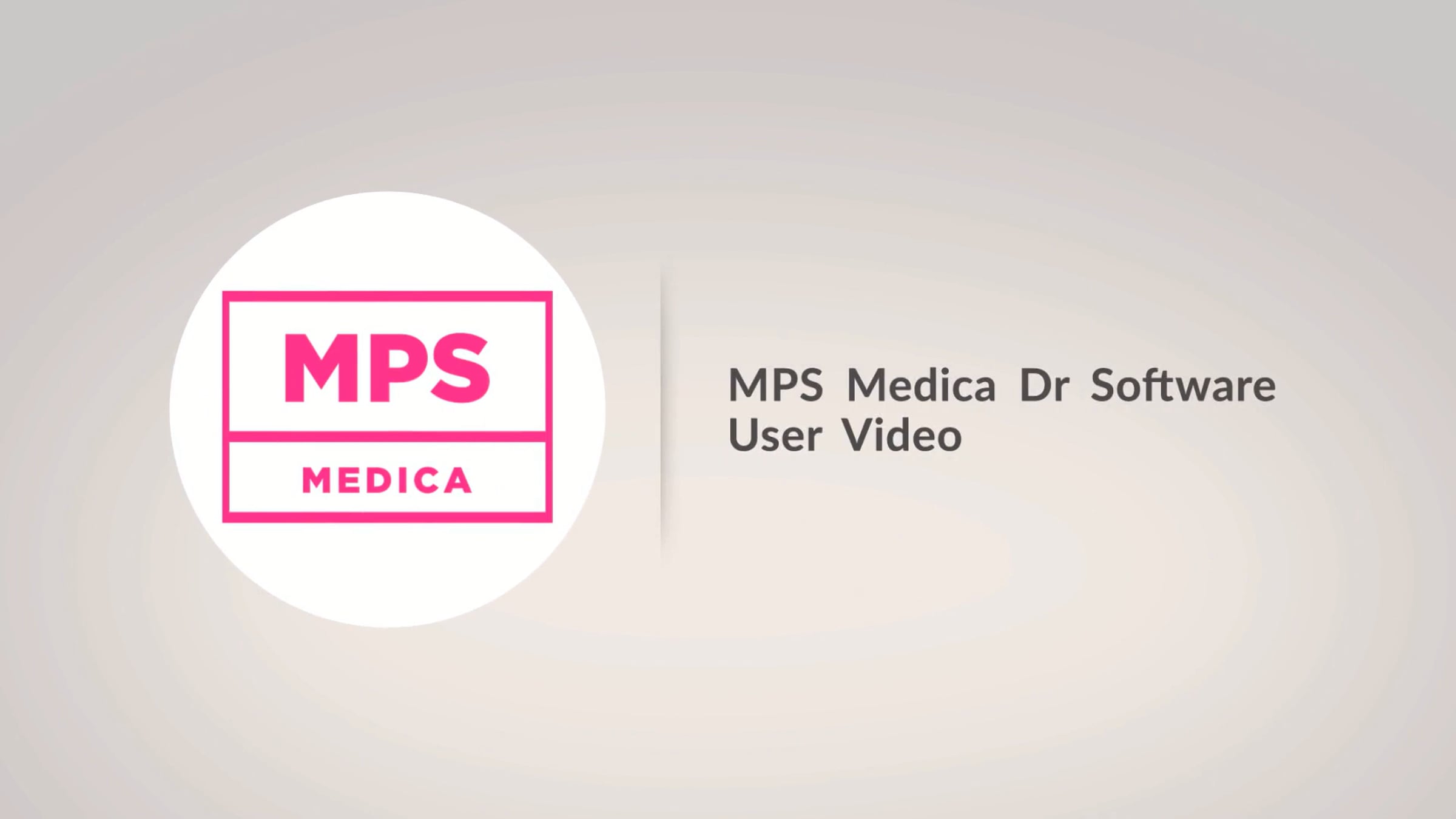 MPS Medica Dr Software User Video