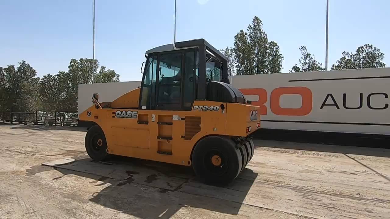 Case PT240 Pneumatic Tyred Roller c/w ROPS Cab, A/C, Diesel Cummins 6 ...