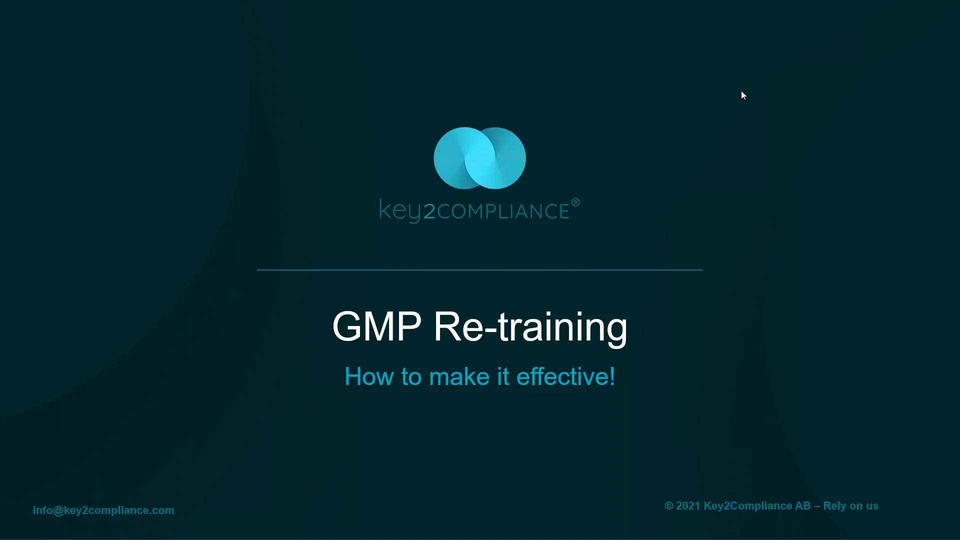 Re-training in GMP – How to make it an effective learning activity!
