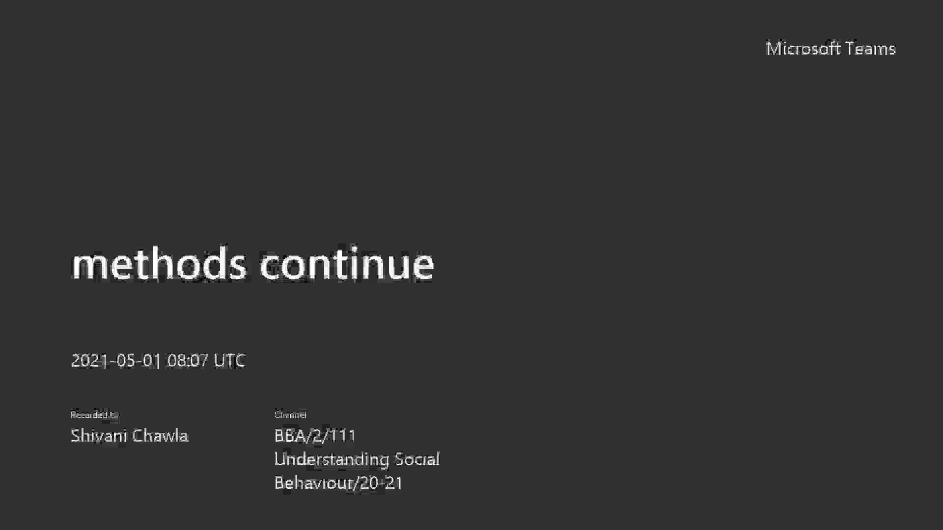 methods continue on Vimeo