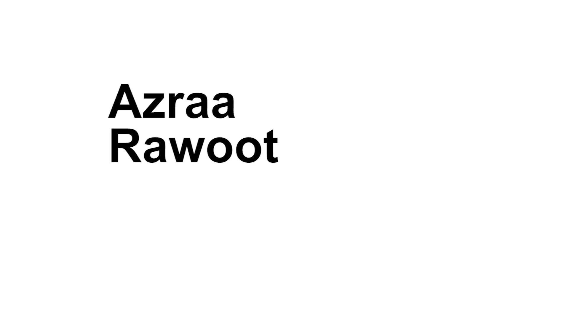 Meet the Team: Azraa Rawoot on Vimeo
