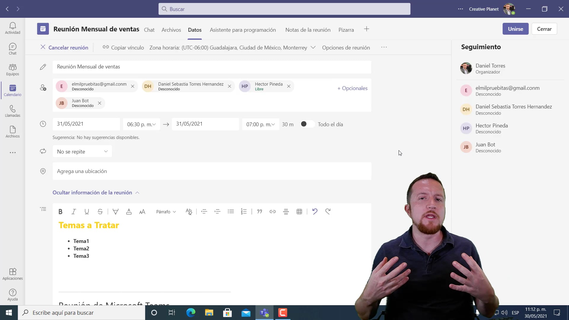 2- Creando una Reunión en Teams.mp4 on Vimeo