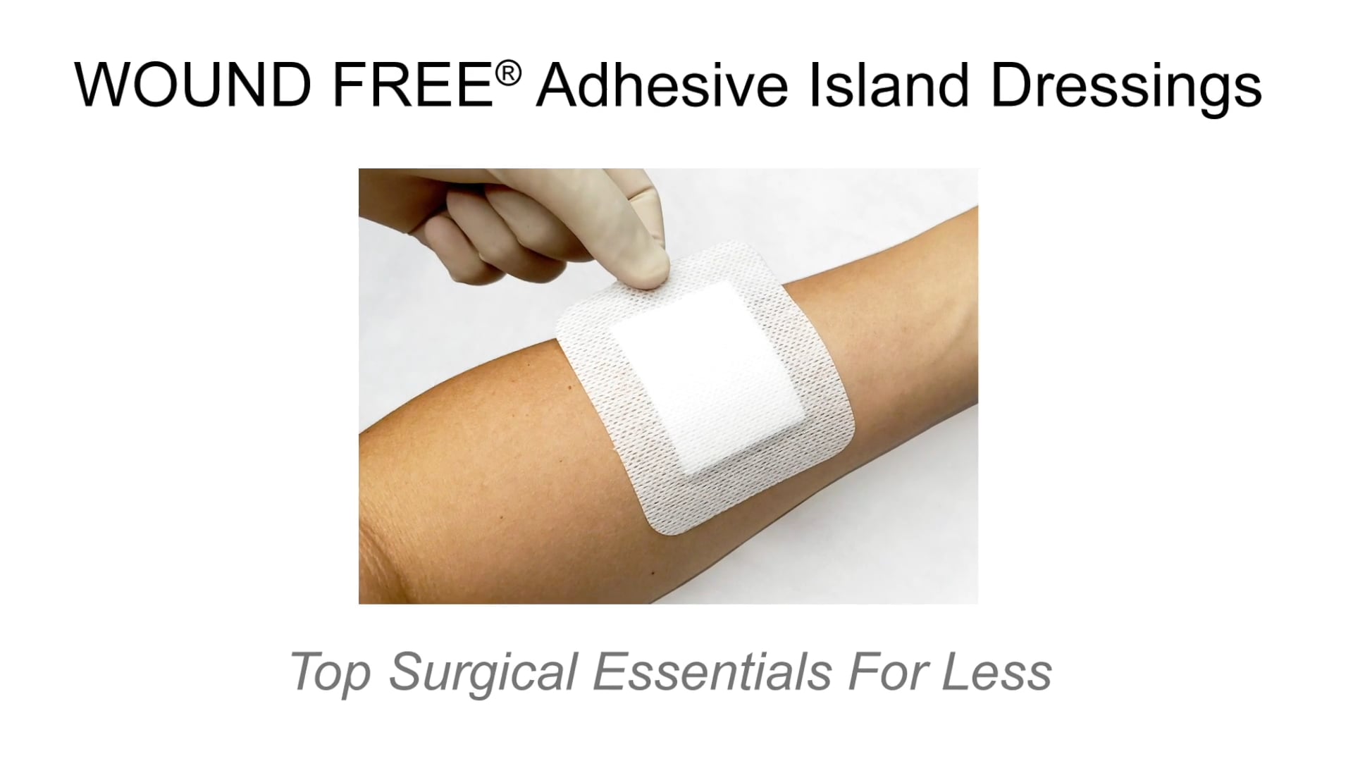 WOUND FREE Adhesive Island Dressing on Vimeo