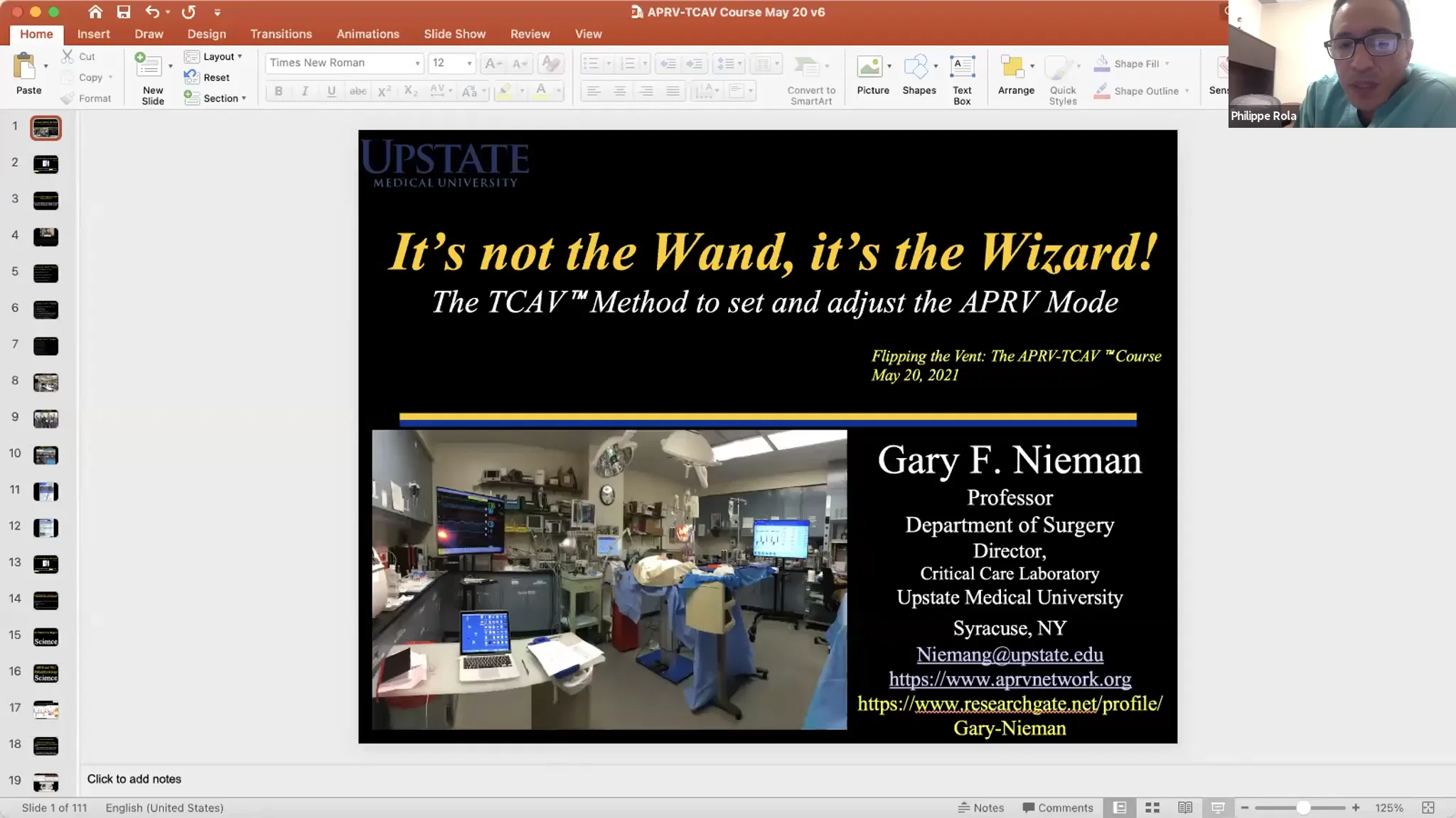 Flipping the Vent May 20, 2021: Gary Neiman Lecture - TCAV(TM) Physiology!