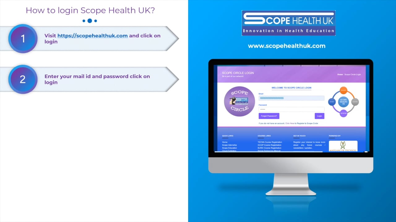 How to login scope health uk on Vimeo